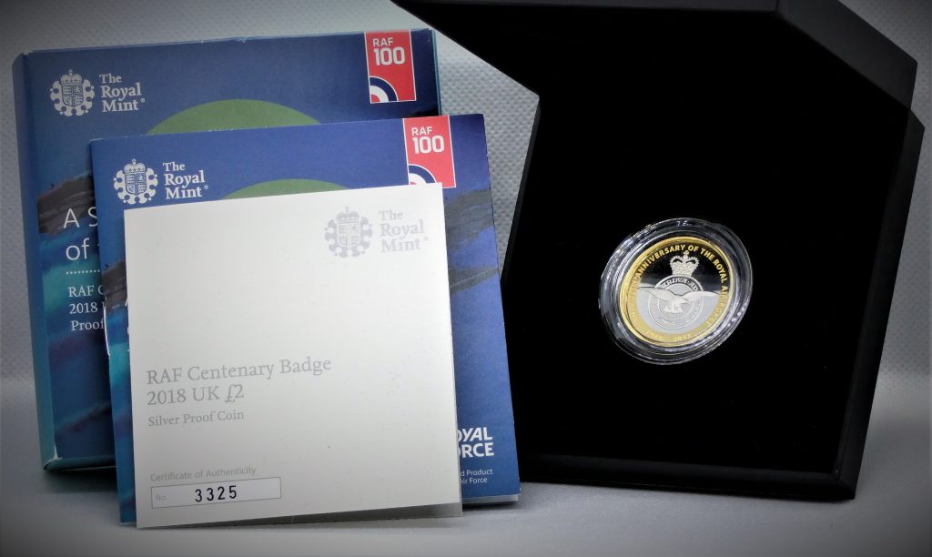 2018 United Kingdom £2 - RAF Centenary - RAF Centenary Badge - Mox Metals