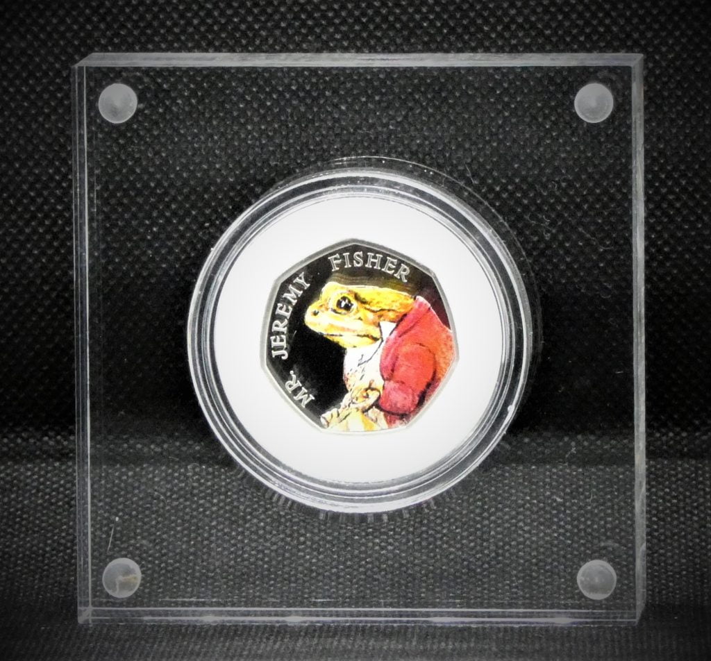 2017 UK 50p - Beatrix Potter - Jeremy Fisher Silver Proof Coin - Mox Metals